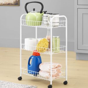 Whitmor Small Household Cart, White