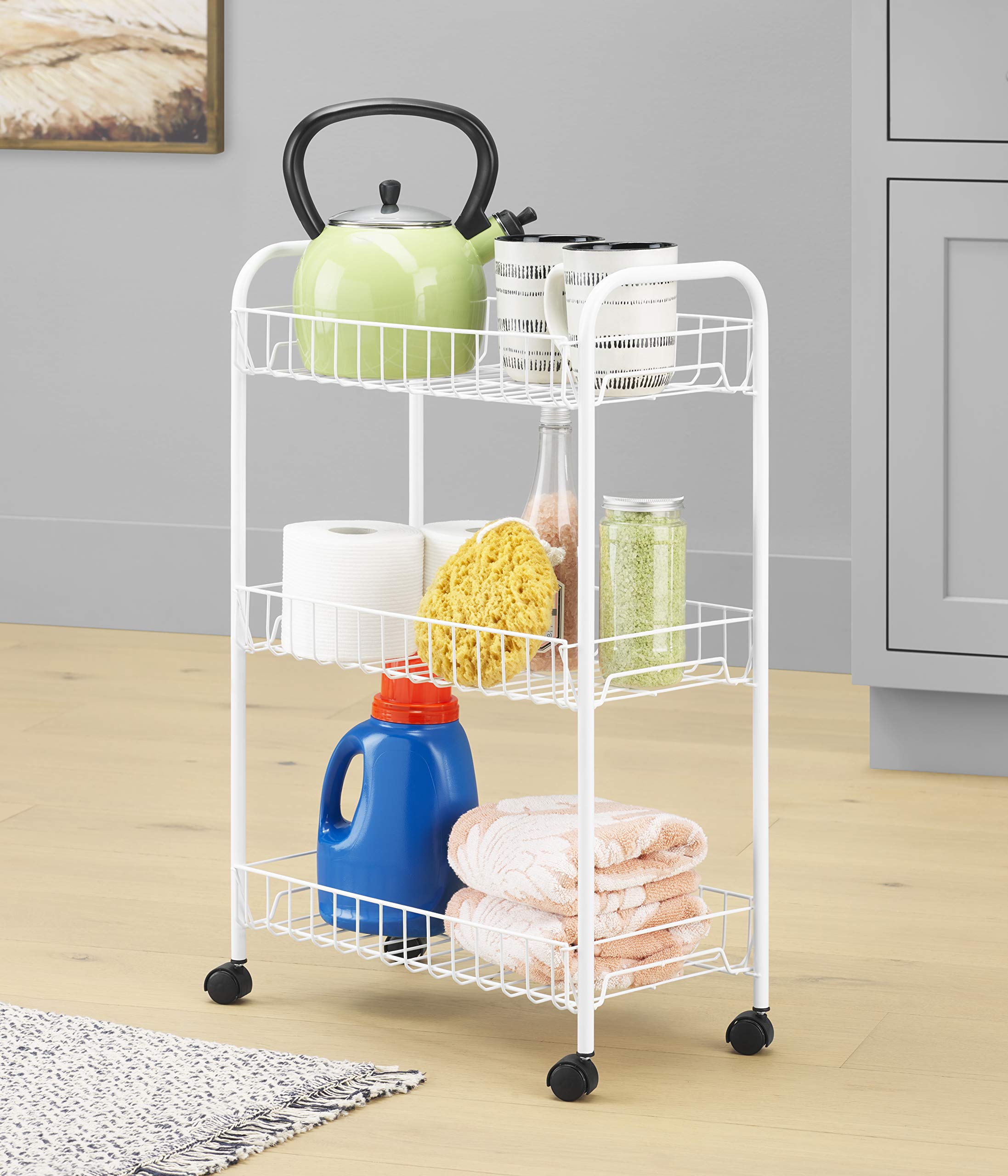 Whitmor Small Household Cart, White