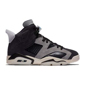 nike women's air jordan 6 retro tech chrome black/chrome-smoke grey sneakers 8.5