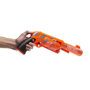 NERF Fortnite 6-SH Dart Blaster - Camo Pulse Wrap, Hammer Action Priming, 6-Dart Rotating Drum, Includes 6 Official Elite Darts