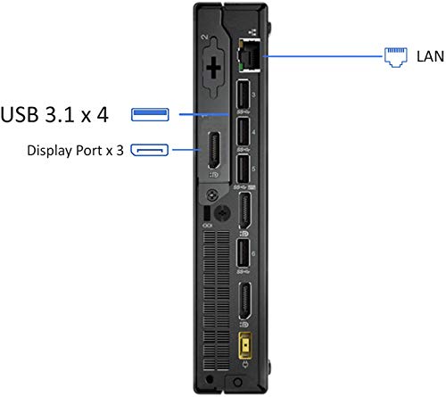 Lenovo ThinkCentre M910Q Tiny Desktop Computer, Intel Core i7-6700T Upto 3.6GHz, 32GB RAM, 256GB NVMe SSD, 4K 3-Monitor Support DisplayPort, HDMI, AC Wi-Fi, Bluetooth - Windows 10 Pro (RENEWED)