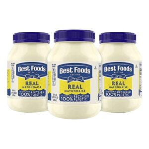 best foods mayonnaise for a creamy condiment for sandwiches and simple meals real mayo gluten free, made with 100% cage-free eggs 30 fl oz (pack of 3)