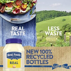 Best Foods Mayonnaise For a Creamy Condiment for Sandwiches and Simple Meals Real Mayo Gluten Free, Made With 100% Cage-Free Eggs 30 Fl Oz (Pack of 3)