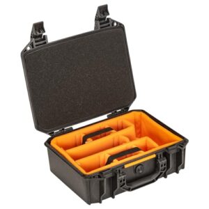 Pelican Vault - V200 Multi-Purpose Hard Case with Padded Dividers for Camera, Drone, Equipment, Electronics, and Gear (Black)