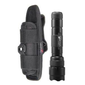 ULTRAFIRE WF-502B Single Mode Flashlight with Holster,1000 Lumen Mini Tactical LED Flashlight Duty Flashlights with Belt Holster Bright Handheld Small Flashlight (Battery not Included)