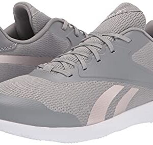 Reebok Women's Stridium Walking Shoe, Pure Grey/White/Quartz Metallic, 6.5