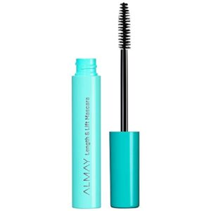 almay lenghthening mascara,volume & lift, eye makeup, hypoallergenic and-fragrance free, 010 blackest black, 0.24 fl oz