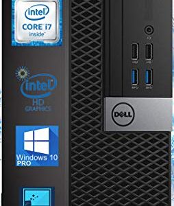 Dell Optiplex 7040 SFF Desktop PC, Intel Quad-Core i7-6700 4.0 GHz, 32GB RAM, 256GB NVMe SSD, HD Graphics 530 4K, DisplayPort, HDMI, AC Wi-Fi, Bluetooth - Windows 10 Pro (Renewed)