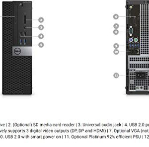 Dell Optiplex 7040 SFF Desktop PC, Intel Quad-Core i7-6700 4.0 GHz, 32GB RAM, 256GB NVMe SSD, HD Graphics 530 4K, DisplayPort, HDMI, AC Wi-Fi, Bluetooth - Windows 10 Pro (Renewed)