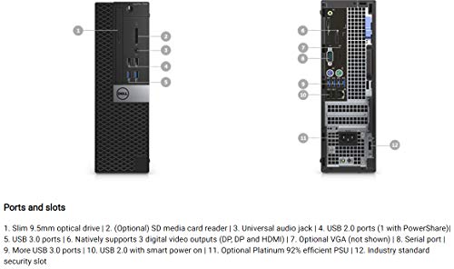 Dell Optiplex 7040 SFF Desktop PC, Intel Quad-Core i7-6700 4.0 GHz, 32GB RAM, 256GB NVMe SSD, HD Graphics 530 4K, DisplayPort, HDMI, AC Wi-Fi, Bluetooth - Windows 10 Pro (Renewed)