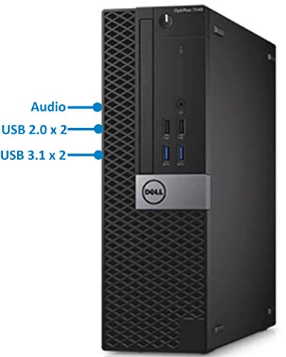 Dell Optiplex 7040 SFF Desktop PC, Intel Quad-Core i7-6700 4.0 GHz, 32GB RAM, 256GB NVMe SSD, HD Graphics 530 4K, DisplayPort, HDMI, AC Wi-Fi, Bluetooth - Windows 10 Pro (Renewed)