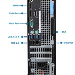 Dell Optiplex 7040 SFF Desktop PC, Intel Quad-Core i7-6700 4.0 GHz, 32GB RAM, 256GB NVMe SSD, HD Graphics 530 4K, DisplayPort, HDMI, AC Wi-Fi, Bluetooth - Windows 10 Pro (Renewed)