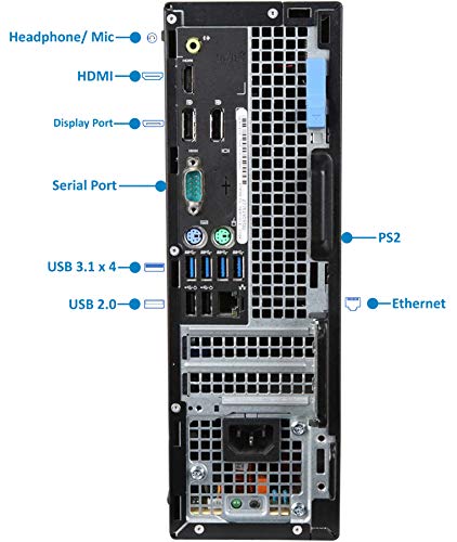 Dell Optiplex 7040 SFF Desktop PC, Intel Quad-Core i7-6700 4.0 GHz, 32GB RAM, 256GB NVMe SSD, HD Graphics 530 4K, DisplayPort, HDMI, AC Wi-Fi, Bluetooth - Windows 10 Pro (Renewed)