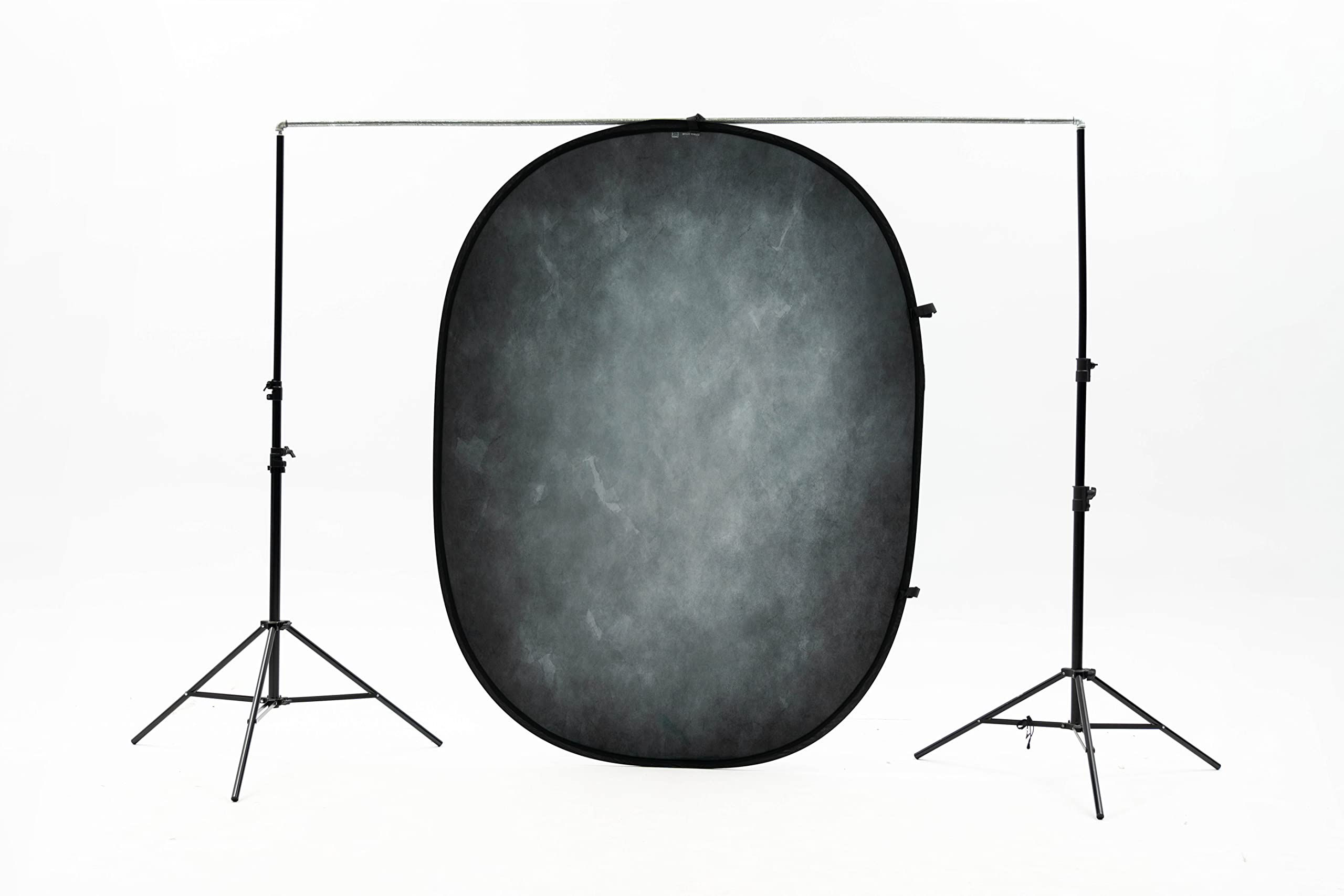 Kate Collapsible Backdrop Pop Up Photo Backdrops Grey Blue Folded Background for Portrait Photography, for Video, for Live Stream, 5x6.5ft