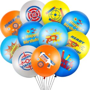 50 pieces dart battle balloons target party latex balloons dart battle happy birthday balloons supplies for gun target birthday party dart battle party decoration supplies