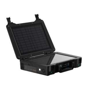 renogy phoenix elite portable generator station 300wh built-in 20w solar panel and lithium battery backup power bank with ac/dc outlet, clean silent home, outdoor, camping, rv, emergency use