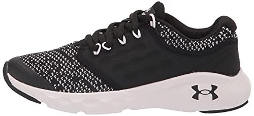 Under Armour Girls' Grade School Charged Vantage Knit, Black (001)/Cool Pink, 6 M US