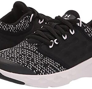 Under Armour Girls' Grade School Charged Vantage Knit, Black (001)/Cool Pink, 6 M US