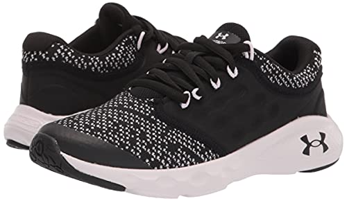 Under Armour Girls' Grade School Charged Vantage Knit, Black (001)/Cool Pink, 6 M US