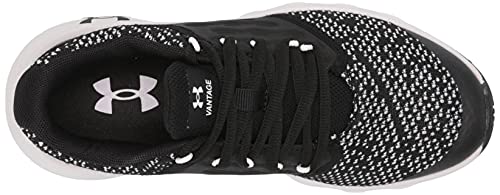 Under Armour Girls' Grade School Charged Vantage Knit, Black (001)/Cool Pink, 6 M US