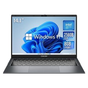 chuwi upgraded gemibook xpro intel n100 laptop, 14.1'' windows 11 laptop computer 8gb ram 256gb ssd, 12th gen intel alder lake n100 (up to 3.4ghz), 1920x1080 fhd display, hdmi/wifi 6/bt5.2/webcam/38wh