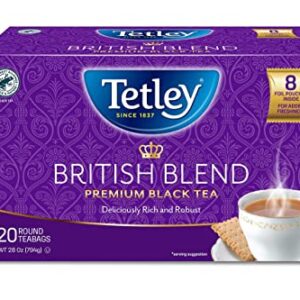 Tetley British Blend Premium Black Tea, 320 Tea Bags, Rainforest Alliance Certified, 320 Count (Pack of 1)