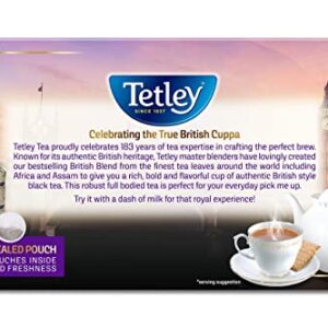 Tetley British Blend Premium Black Tea, 320 Tea Bags, Rainforest Alliance Certified, 320 Count (Pack of 1)