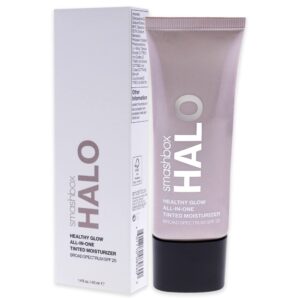 Halo Healthy Glow All-In-One Tinted Moisturizer SPF 25 with Hyaluronic Acid, Light to Medium Coverage, Dewy Finish, Oil-free, Sweat and Humidity Resistant