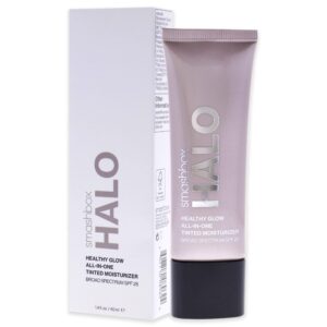 Halo Healthy Glow All-In-One Tinted Moisturizer SPF 25 with Hyaluronic Acid, Light to Medium Coverage, Dewy Finish, Oil-free, Sweat and Humidity Resistant