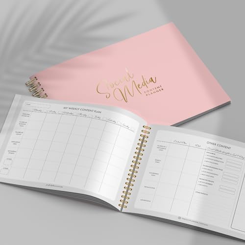 Perfect Planner Company - Social Media Planner - Undated A4 Weekly Planner for Work Schedule - Social Media Insights - For Marketers, Social Media Experts, Entrepreneurs - 100 Pages