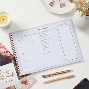 Perfect Planner Company - Social Media Planner - Undated A4 Weekly Planner for Work Schedule - Social Media Insights - For Marketers, Social Media Experts, Entrepreneurs - 100 Pages