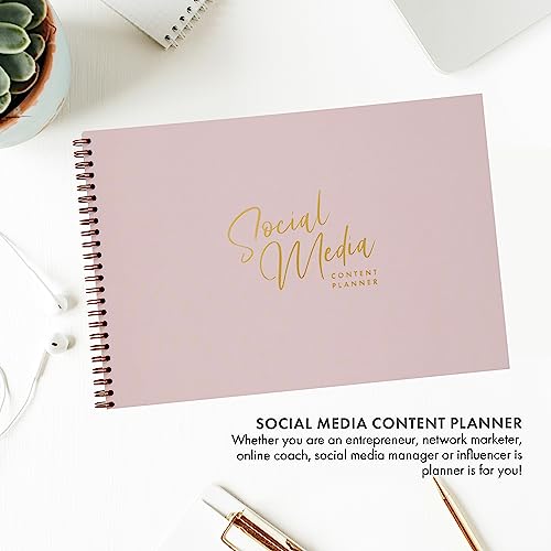 Perfect Planner Company - Social Media Planner - Undated A4 Weekly Planner for Work Schedule - Social Media Insights - For Marketers, Social Media Experts, Entrepreneurs - 100 Pages