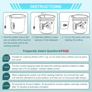 Portable Washing Machine Mini Washing,Mini Dishwashers Ultrasonic Turbo Disinfection with USB, Suitable for Home, Business, Travel, College Room, RV, Apartment