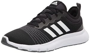 adidas women's flex 2 running shoe, black/white/grey, 8.5