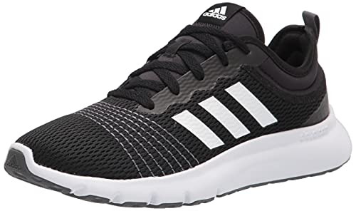 adidas Women's Flex 2 Running Shoe, Black/White/Grey, 8.5