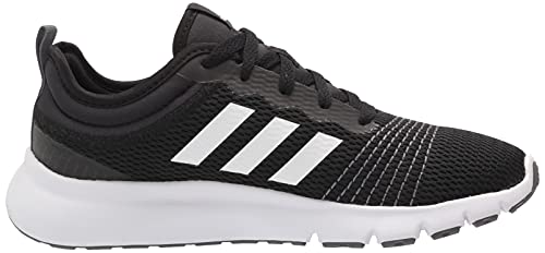 adidas Women's Flex 2 Running Shoe, Black/White/Grey, 8.5