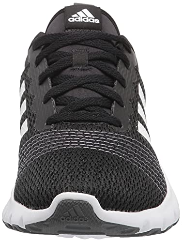 adidas Women's Flex 2 Running Shoe, Black/White/Grey, 8.5