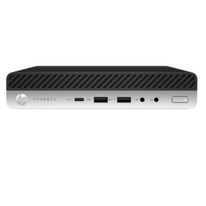 hp prodesk 600 g4 mini, intel core i5-8500t 6-core up to 3.5ghz, 8gb ram, 128gb m.2 pcie nvme ssd, usb-c, intel uhd graphics 630 (supports 4k), display port, vga, wifi & bt, windows 10 pro (renewed)