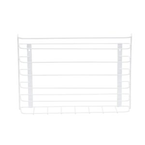 Household Essentials White Tall Basket Organizer | Mounts to Solid Cabinet Doors or Walls