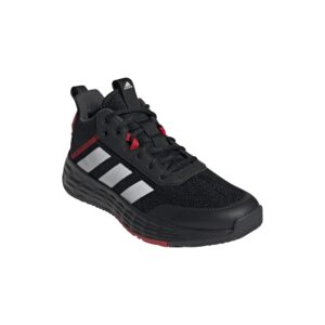 adidas Men's Own The Game 2.0 Basketball Shoe, Black/White/Carbon, 10.5