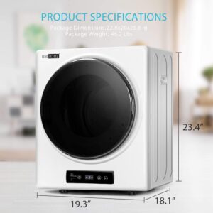 VIVOHOME 2.6 cu.ft 9lbs Electric Compact Portable Four-Function Clothes Laundry Dryer Machine for Apartment, Home 110V 900W