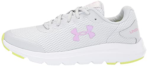 Under Armour Unisex Big Kid Grade School Surge 2, Halo Gray (109)/White, 7