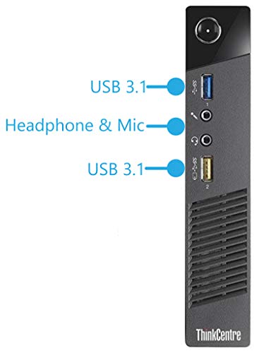 Lenovo ThinkCentre M73P Tiny Desktop, Intel Dual-Core 2.6GHz, 4GB RAM, 500GB HDD, 4K 2-Monitor Support, DisplayPort, HDMI, VGA, AC Wi-Fi, Bluetooth - Windows 10 Pro (RENEWED)