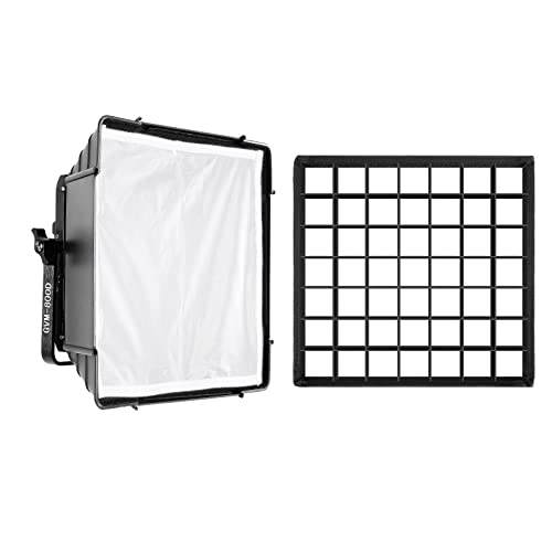 GVM Foldable Softbox Diffuser with Grid Beehive for RGB 800D/560AS/480LS Series LED Video Light, Suitable for Studio Lighting, Portrait Photography, Video Lighting, Led Panel, 2 Packs, 11"x11"