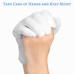 Cotton Gloves, 10pairs(20 Pcs) White Cotton Gloves for Women and Men, Washable Stretch Cotton Gloves for Dry Hands and Eczeme Moisturizing Cloth Gloves, Coin Jewelry Silver Cotton Inspection Gloves