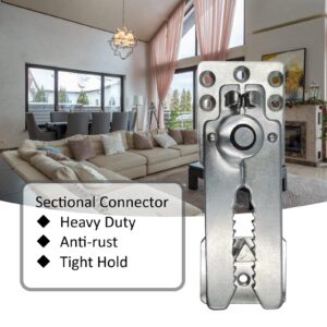 Merrian Living Sectional Couch Connectors, 2 Pack Couch Clips, Sofa Connectors, Furniture Hardware with Screws.