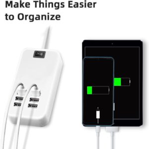 6 Ports USB Charger Hub Desktop US Plug AC Power Wall Travel Charging Adapter Slots Charging Station