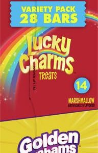 Golden Grahams Lucky Charms Breakfast Cereal Treat Bars Variety Pack, 28 ct