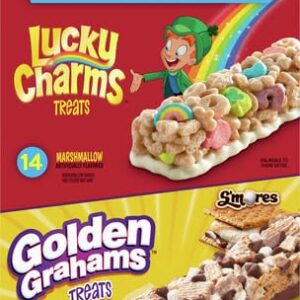 Golden Grahams Lucky Charms Breakfast Cereal Treat Bars Variety Pack, 28 ct