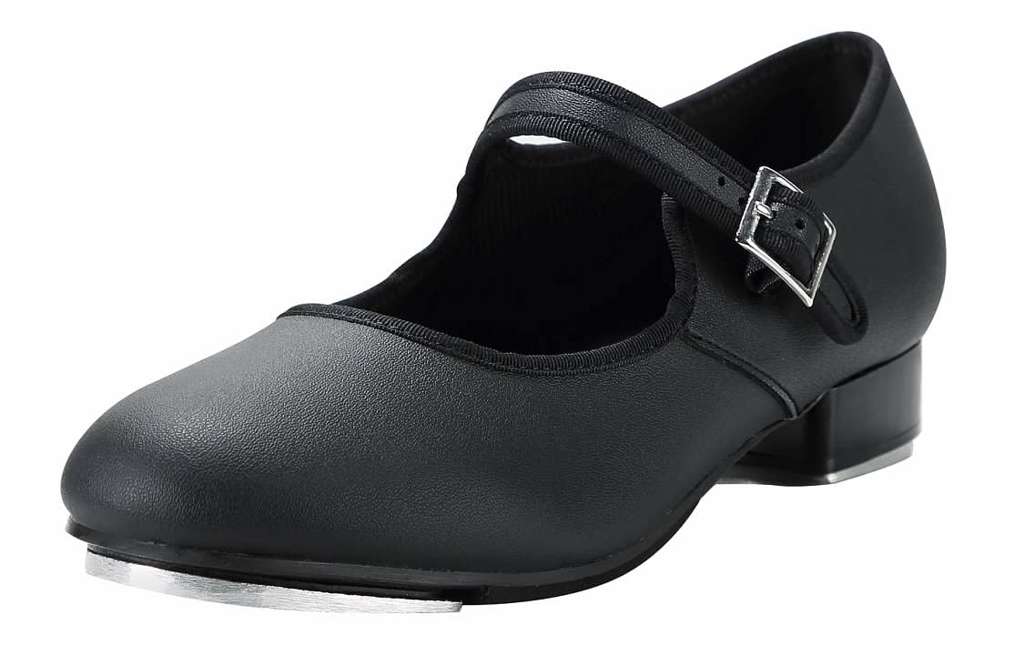 Linodes Unisex PU Leather Easy Strap Tap Shoe Dance Shoes for Women and Men's Dance Shoes-608-1-Black-8M